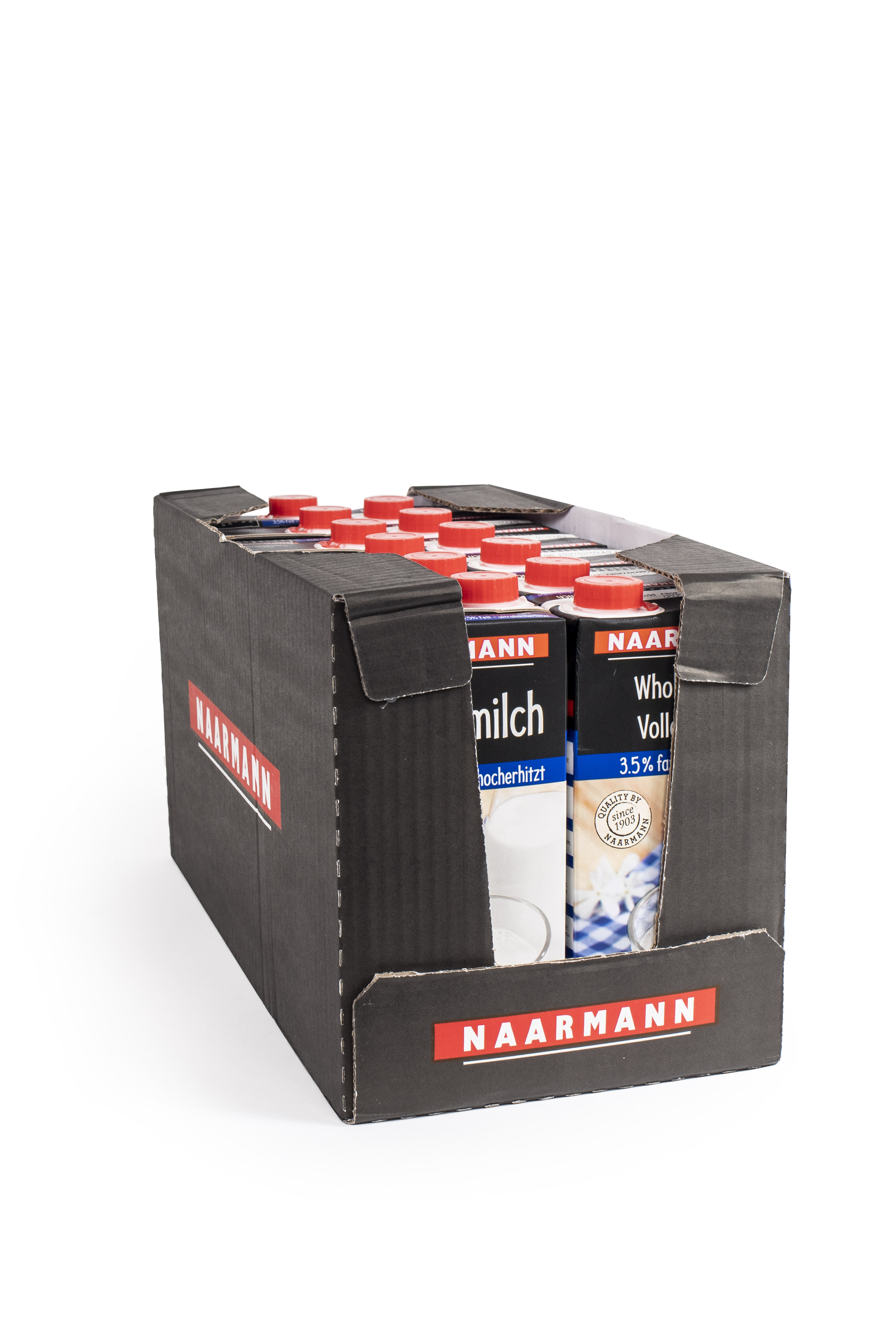 Naarmann volle melk 3,5% 12 pakken a 1 liter